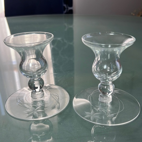 Accents | Set Of Two Lead Crystal Taper Candle Holders | Poshmark